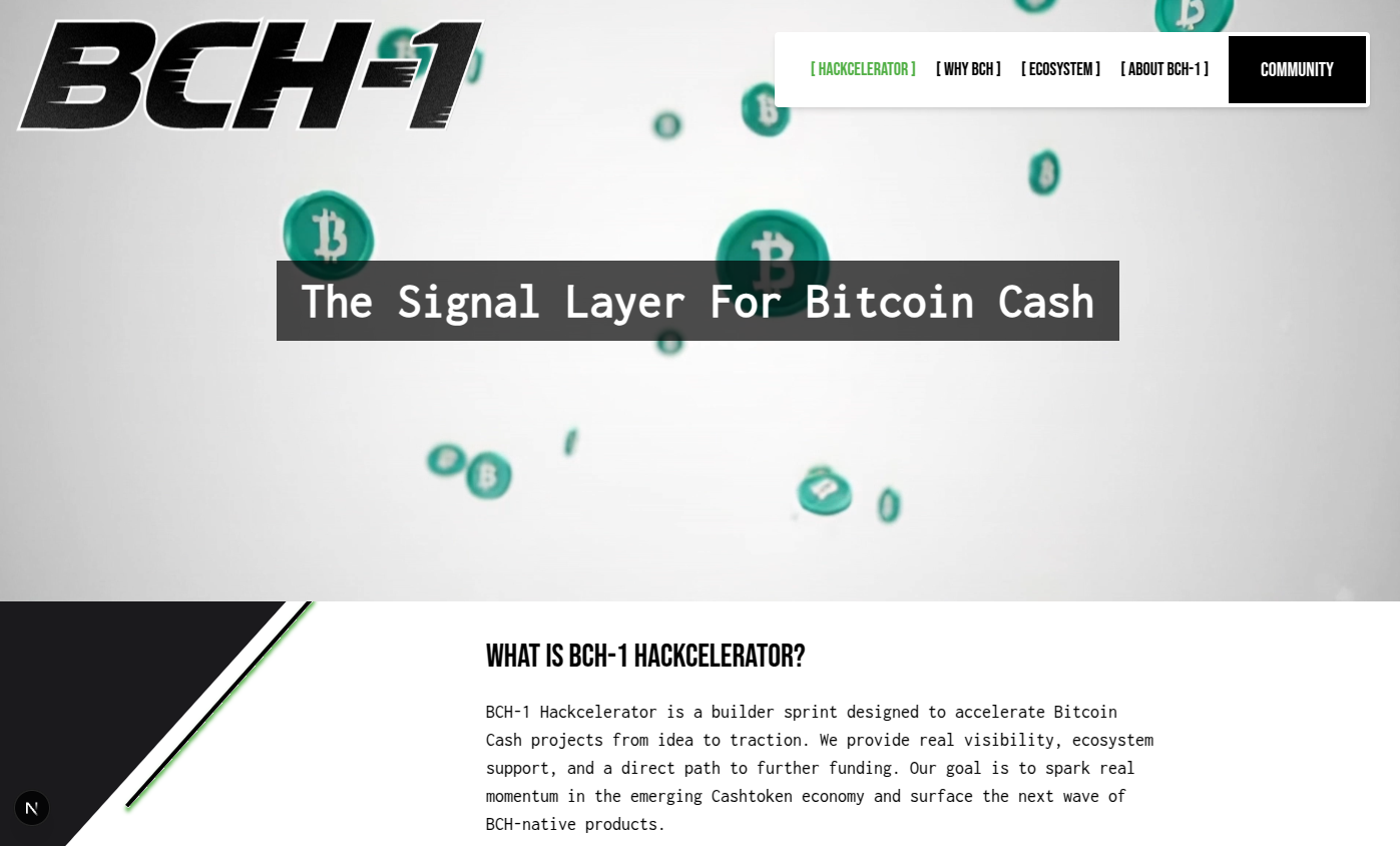 BCH-1 Hackcelerator Results - Bitcoin Cash Builder Momentum